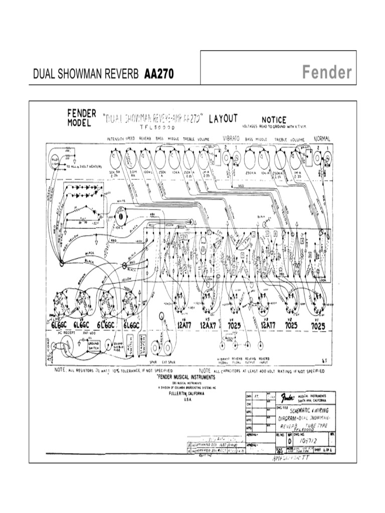 Fender Dual Showman Reverb Aa270 | PDF