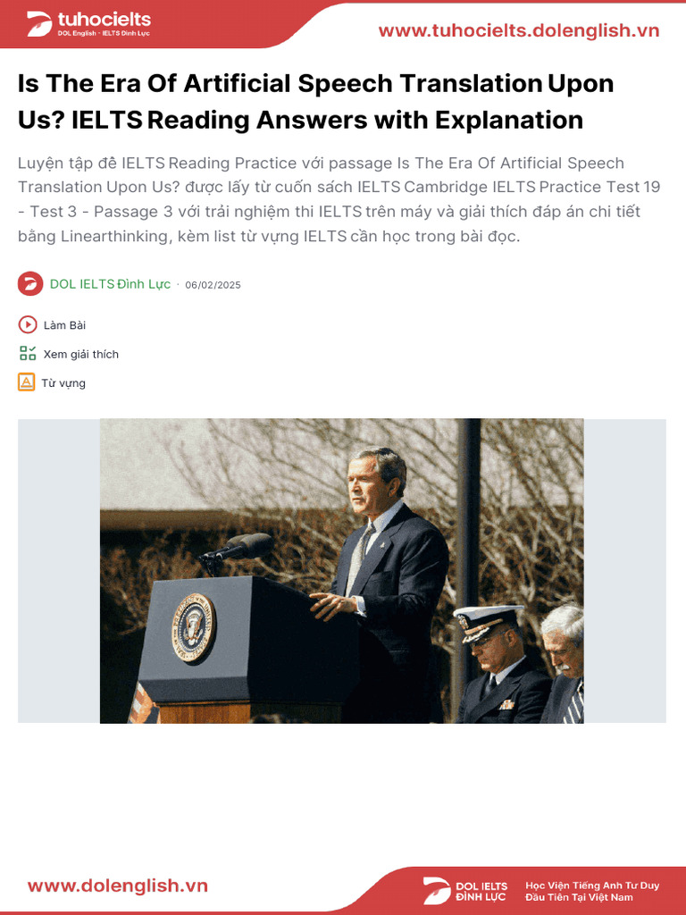 Is The Era of Artificial Speech Translation Upon Us | PDF | Translations | Speech Recognition