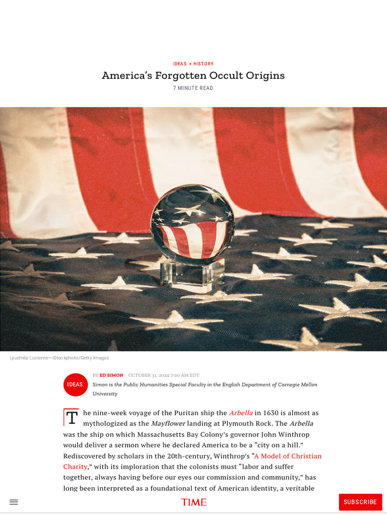 America's Occult Origins Explored | PDF | Occult | John Winthrop