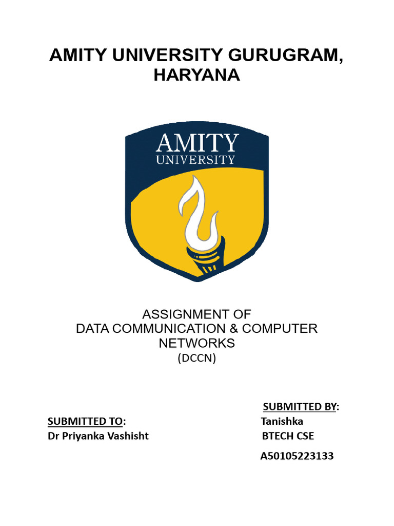 Assignment by Tanishka of DCCN | PDF | Transmission Medium | Cable Television