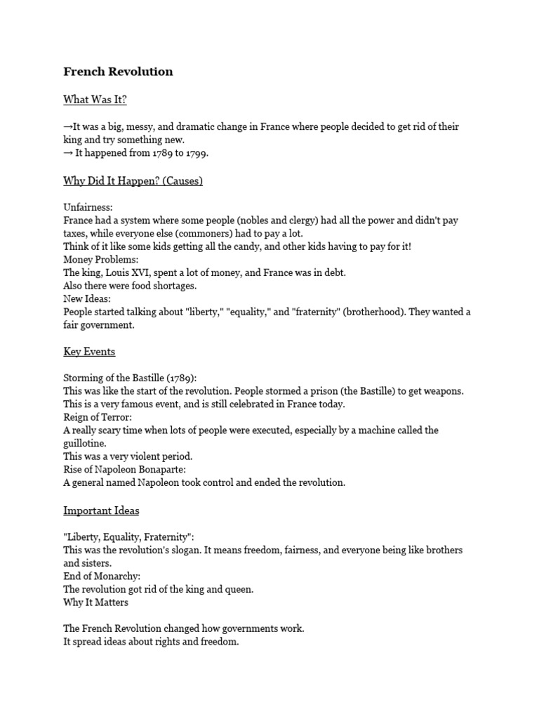 French Revolution Notes | PDF