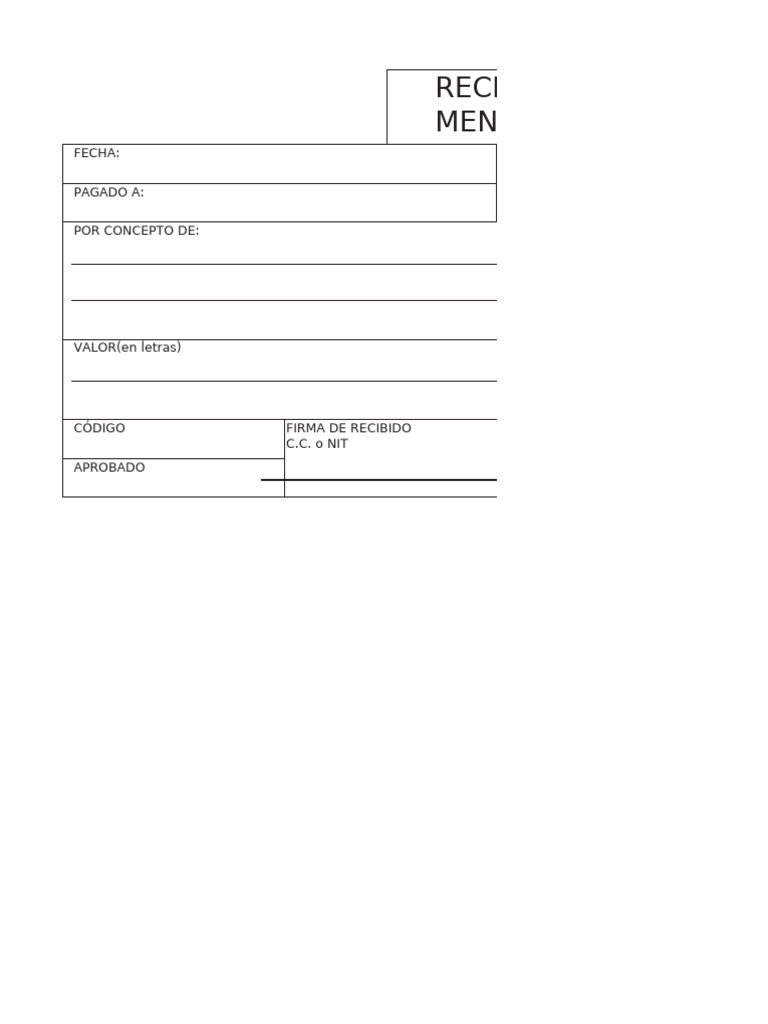 Recibo de Caja Menor | PDF