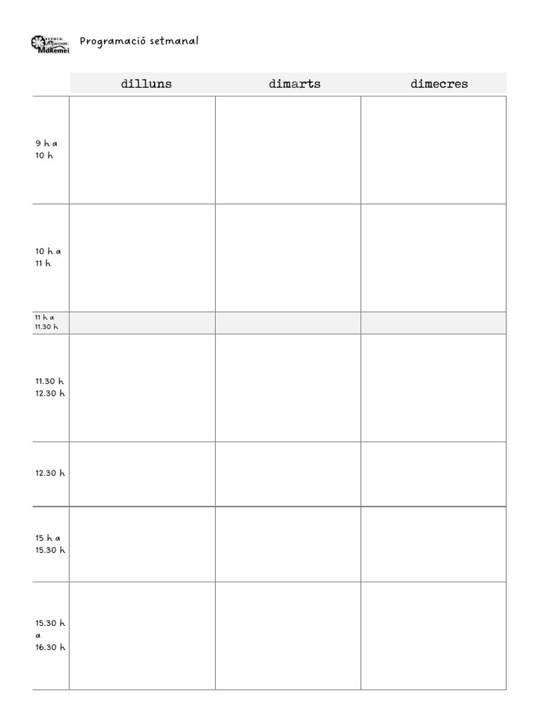 Programacio en Blanc | PDF