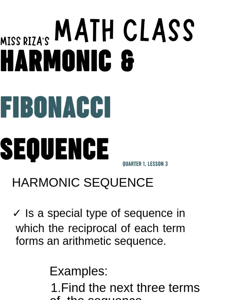 Q1L4 - Harmonic & Fibonacci | PDF