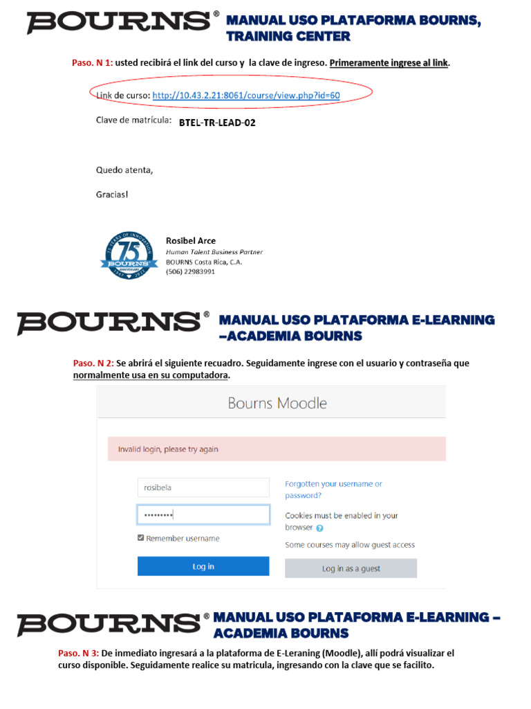 Manual E-Learning Bourns | PDF