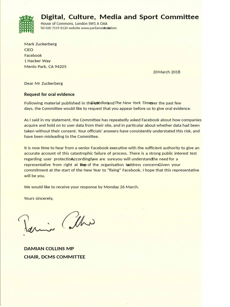 Writing Letter Sample 1-Đã G P | PDF | Facebook