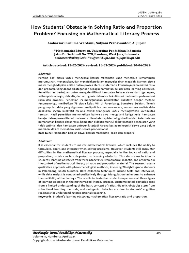 1933 - Ambarsari, Sufyani, Al (415-430) | PDF | Mathematics | Epistemology