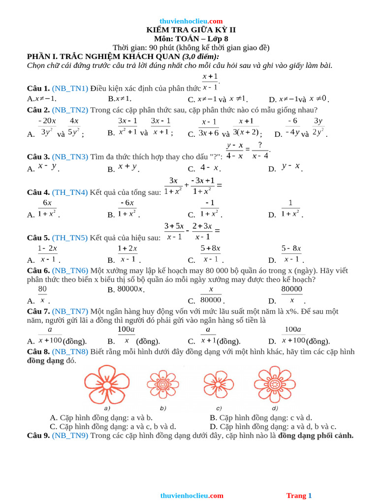 De-kiem-tra-giua-HK2-Toan-8-KNTT-24-25 | PDF