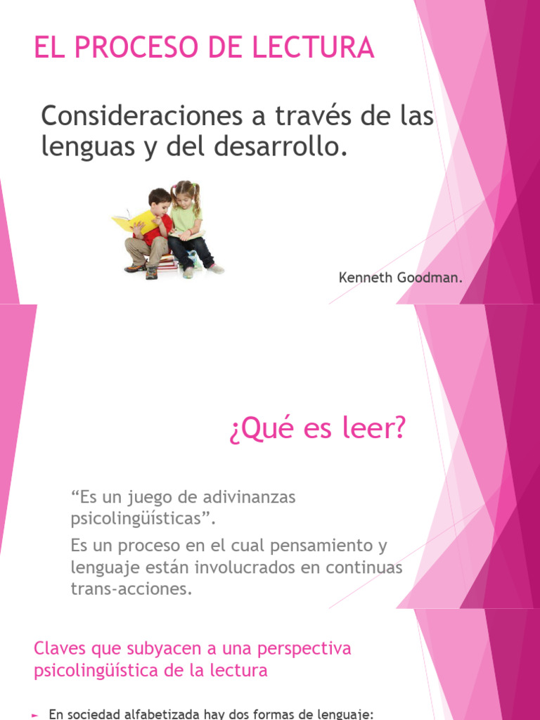 EL PROCESO DE LECTURA Kenneth Goodman | PDF | Habla | Comunicación