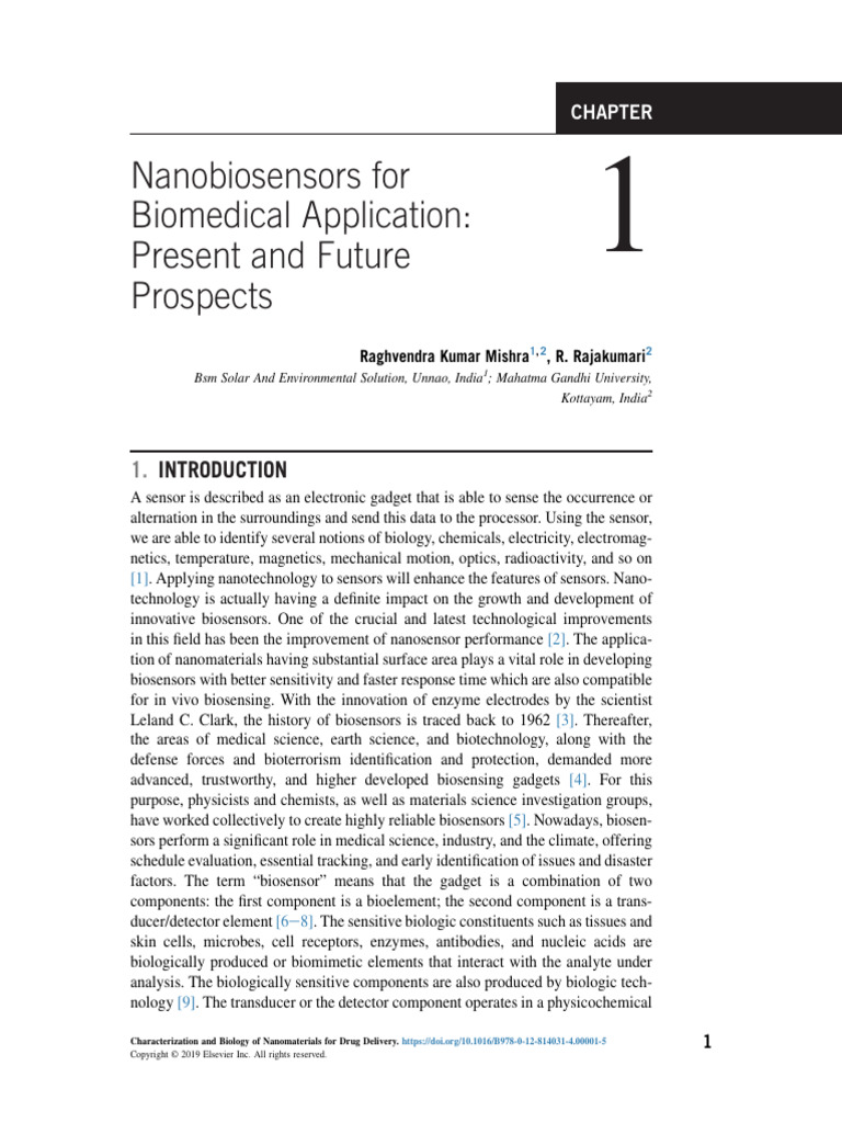 2019, Raghvendra, Tap 1 Ung Dung y Sinh | PDF | Biosensor | Medical Imaging