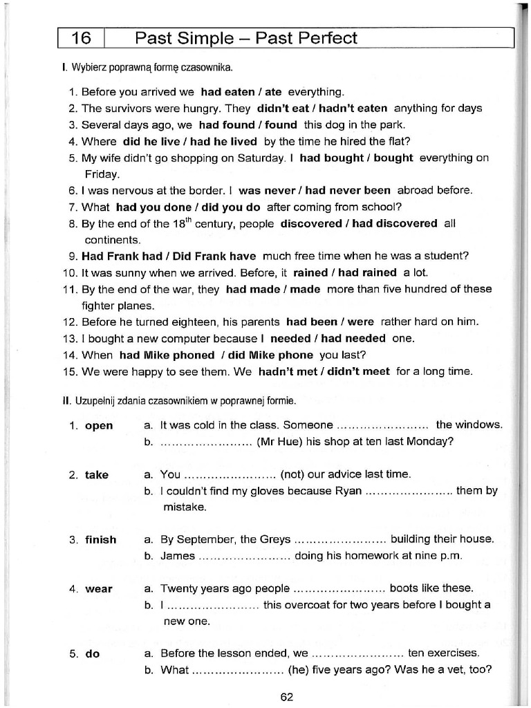 Past Simple Past Perfect | PDF