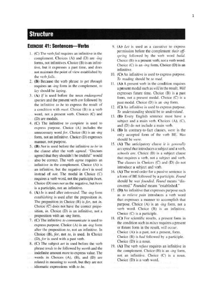 Structure & Written Expression Discussion (Answer) | PDF