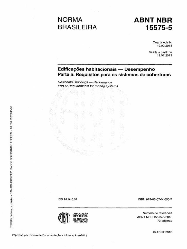 NBR 15575-5 | PDF