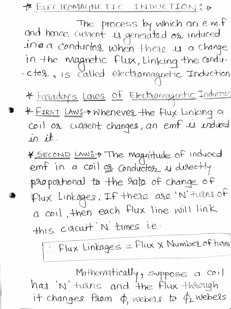 Faraday S Law Of Electromagnetic Induction Pdf Electromagnetic