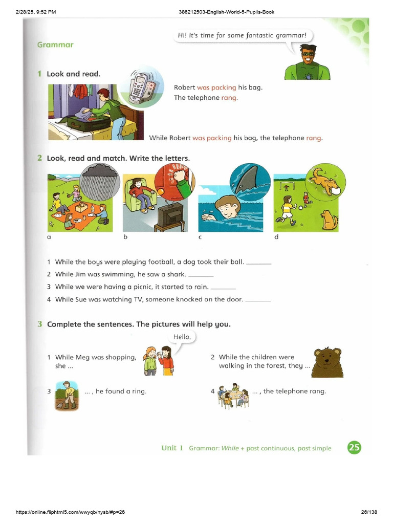 English-World-5-Pupils-Book U1 Grammar | PDF