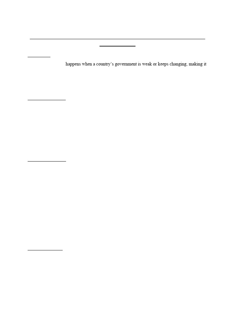 Political Instability and Peacebuilding Challenges | PDF | Failed State ...