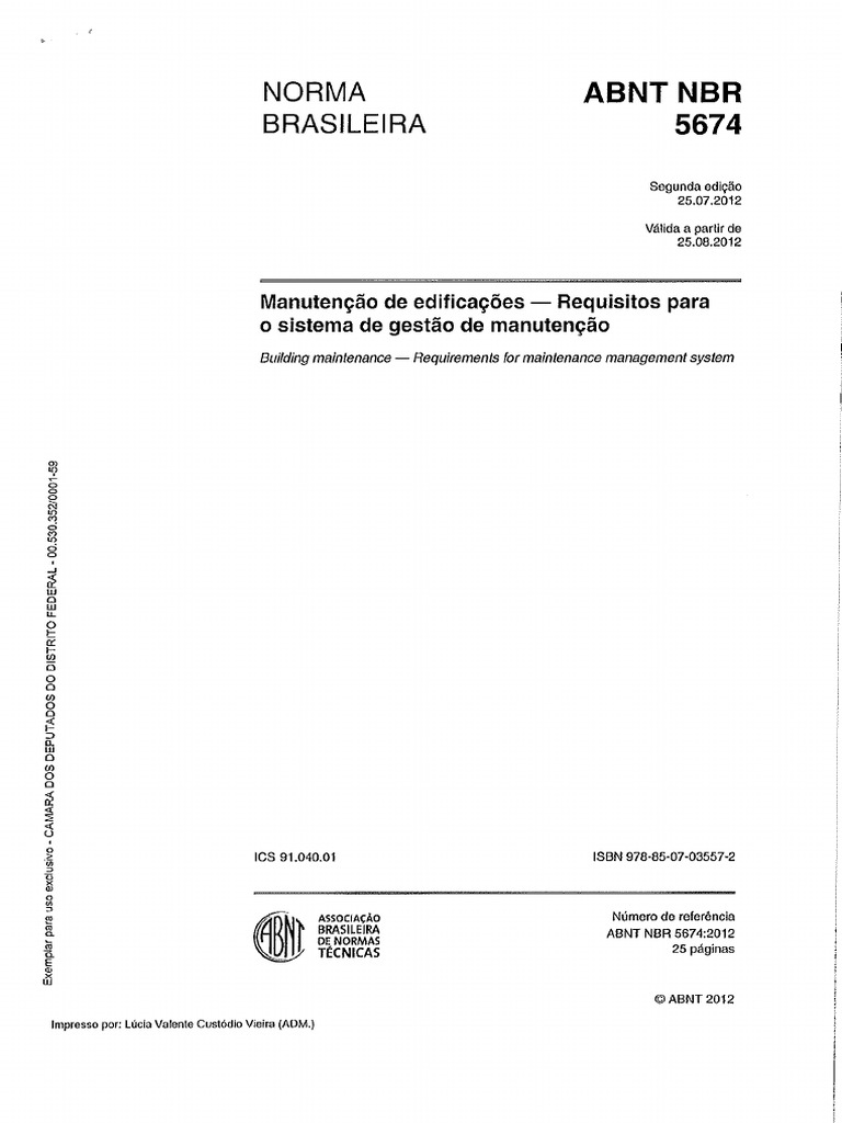 NBR 05674 | PDF