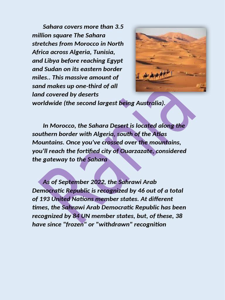 Sahara | PDF