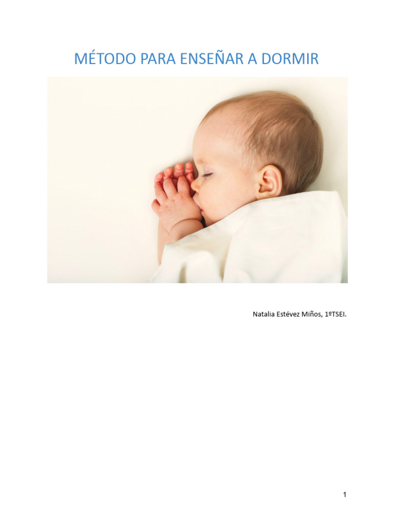 Trabajo - Método para Enseñar A Dormir | PDF | Dormir | Estrés (biología)