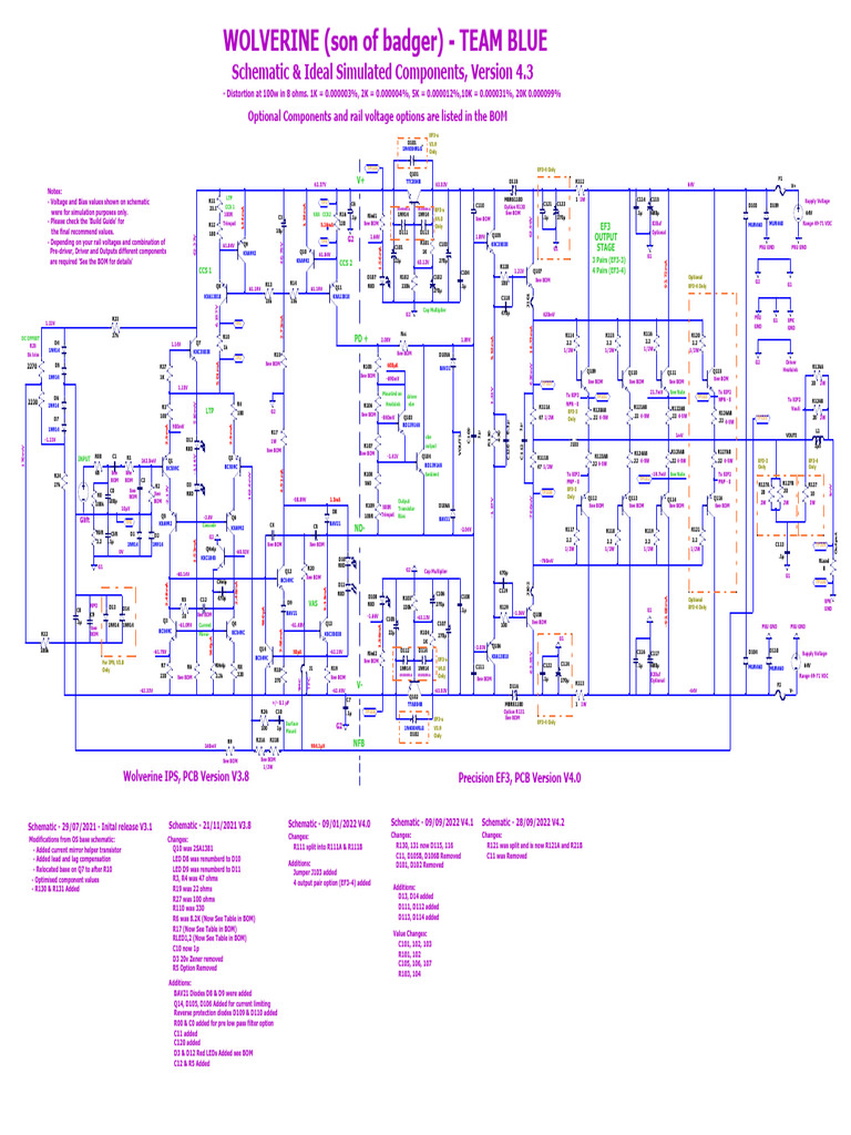 Wolverine Amplifier Schematic V4.0 | PDF | Electrical Engineering ...