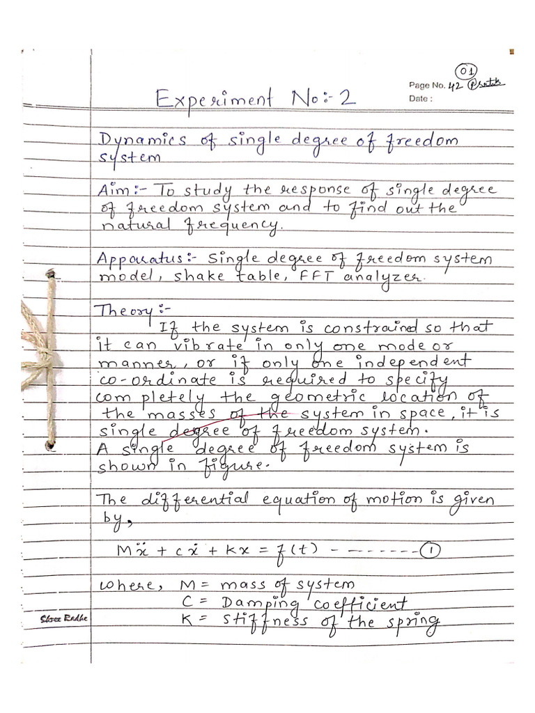 Structural Dynamics Practical | PDF