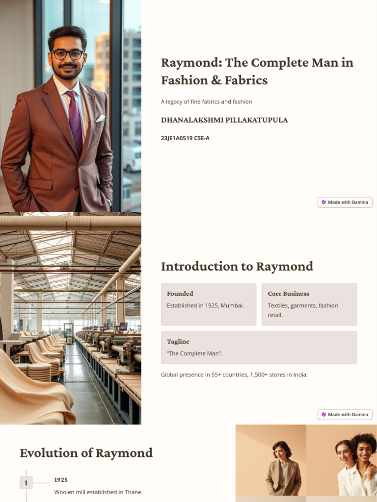 Raymond The Complete Man in Fashion and Fabrics | PDF | Textiles | Clothing