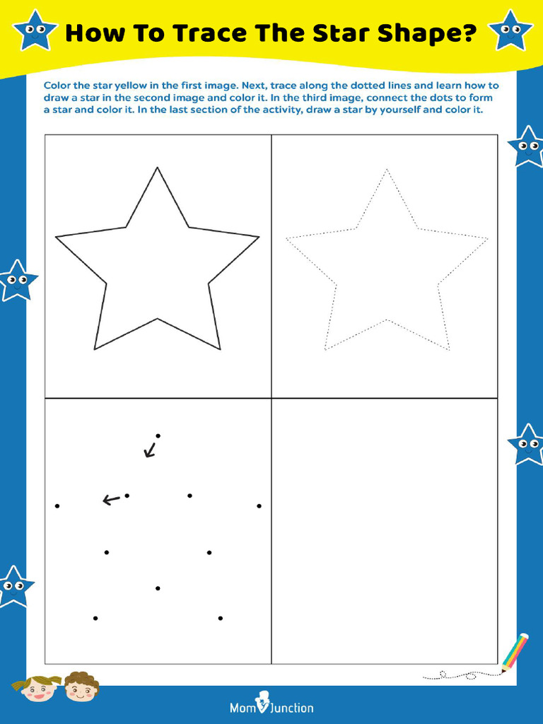 Tracing-Worksheets-Trace-The-Star-Shape | PDF