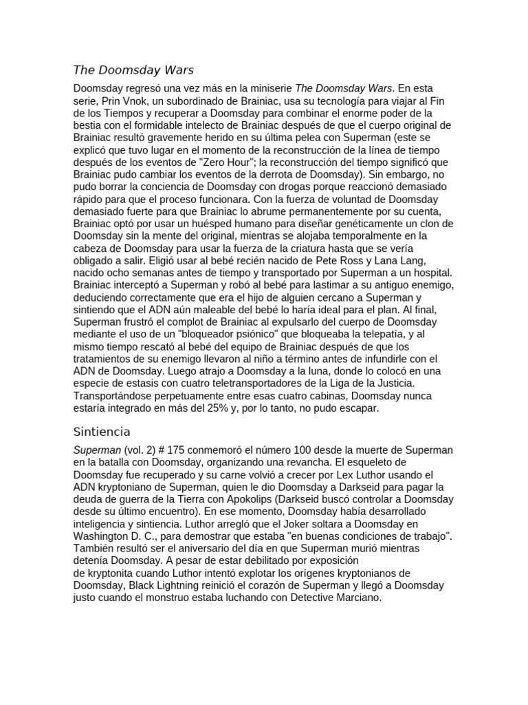Doomsday 4 | PDF | DC comics | Superhombre