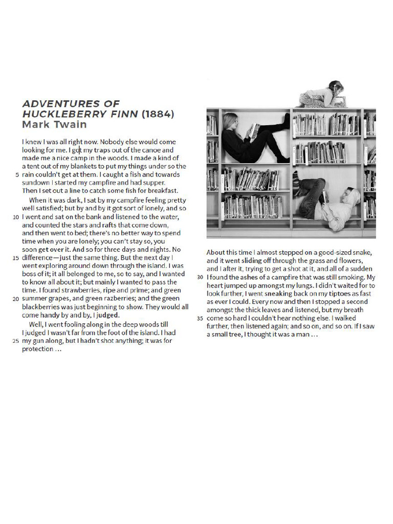 LITERATURE - Huckleberry Finn | PDF