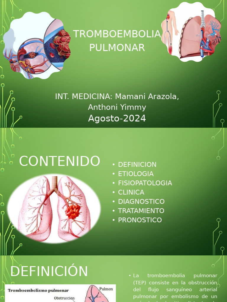 Tromboembolismo Pulmonar | PDF | Trombo | Vena