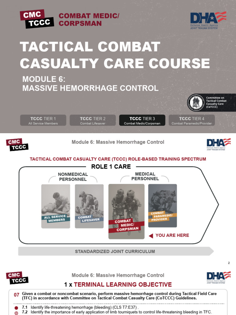 Module 06 Massive Hemorrhage Control in TFC | PDF | Bleeding | Medical Specialties