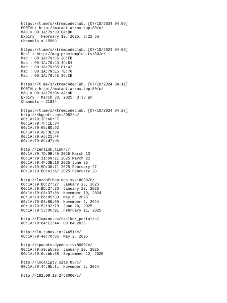 450 Codes Xtream Iptv & Mac Stalker Codes | PDF | Socialist Federal ...