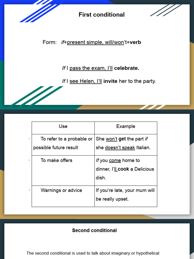 First and Second Conditional | PDF