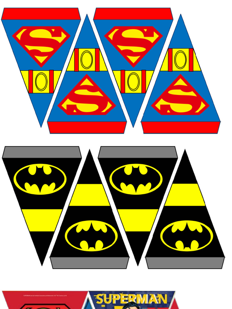 Banderin Superman y Batman | PDF