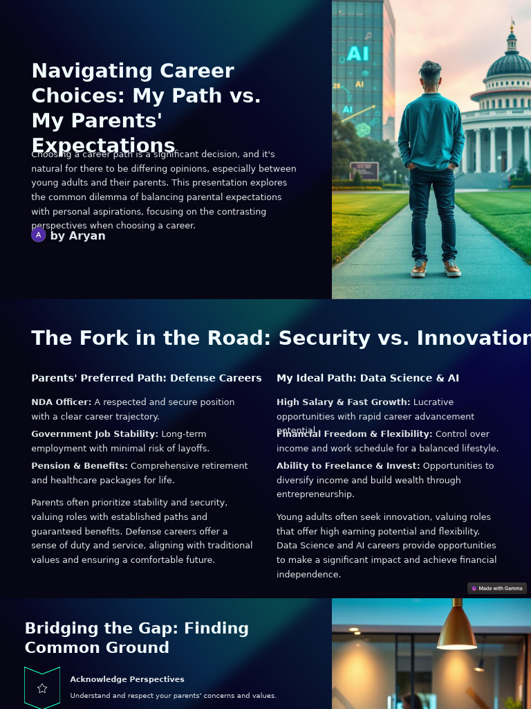 Navigating Career Choices My Path Vs My Parents Expectations | PDF