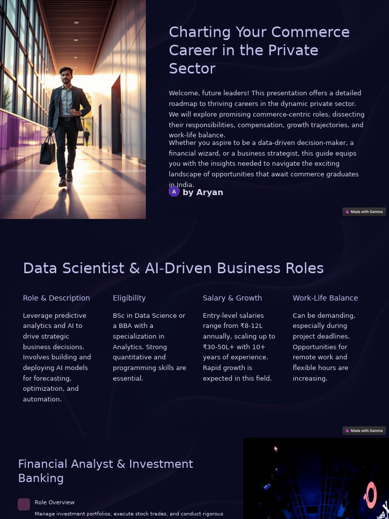 Careers in Commerce: Private Sector Guide | PDF | Analytics ...