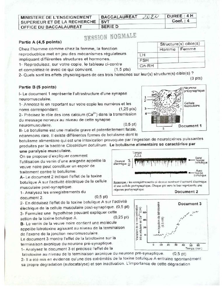 Bac2020 SVT D | PDF