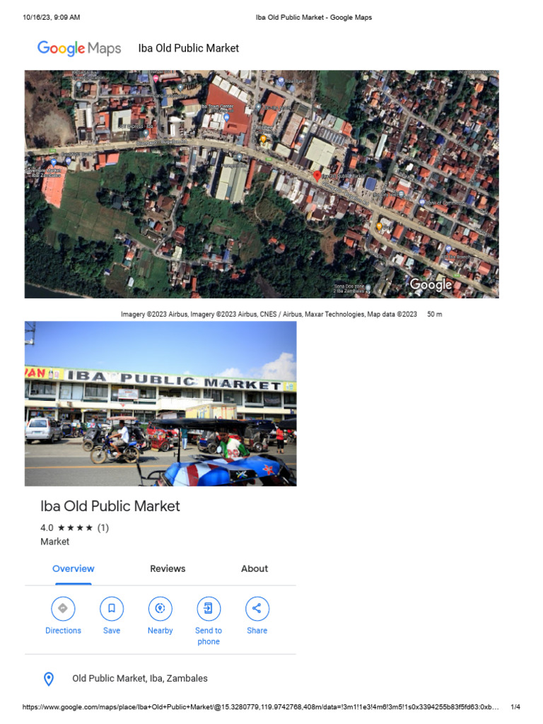 Iba Old Public Market - Google Maps | PDF | Google | Software