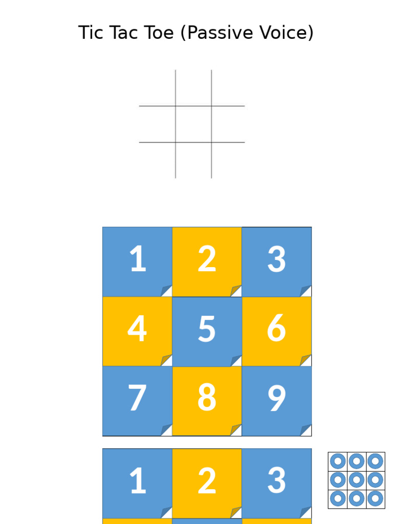 Tic Tac Toe Games Passive Voice 147823 | PDF