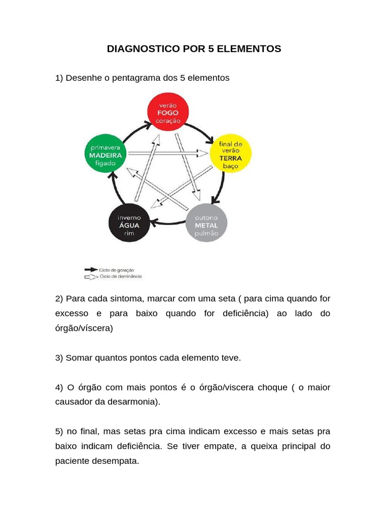 Diagnostico e Tratamento Por 5 Elementos | PDF