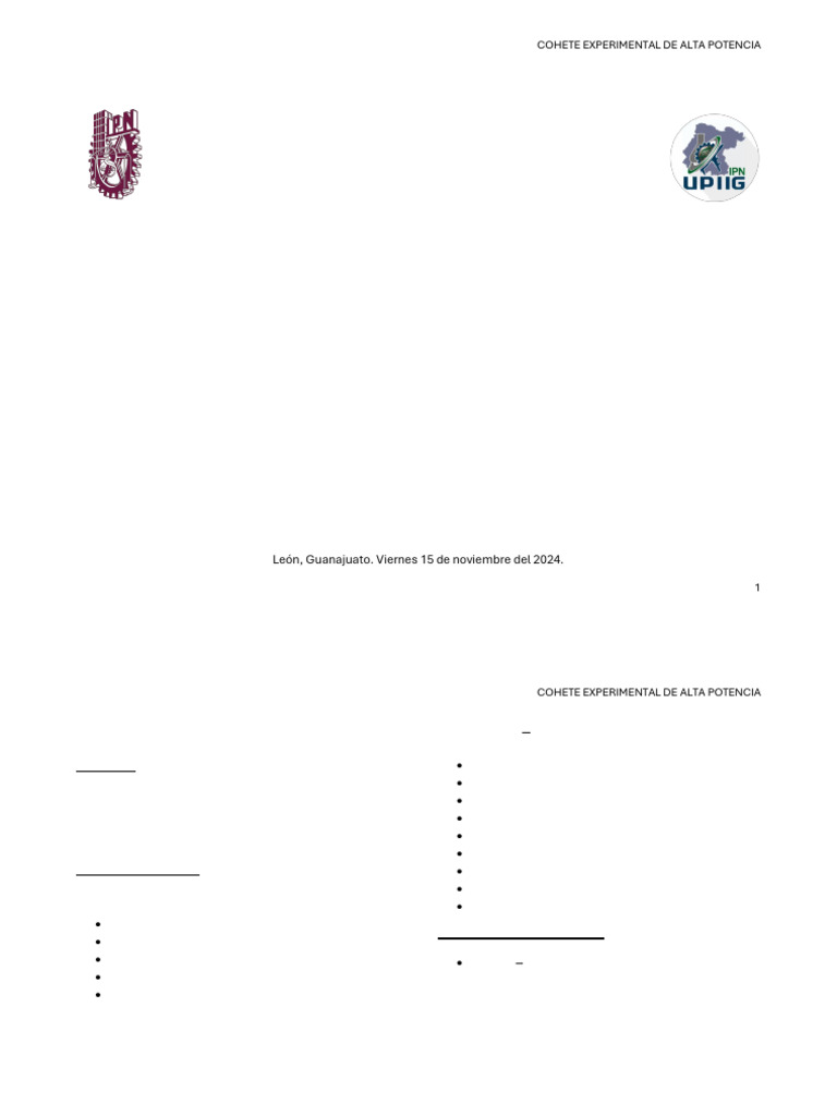 Cohete Experimental de Alta Potencia | PDF | Motor de cohete ...