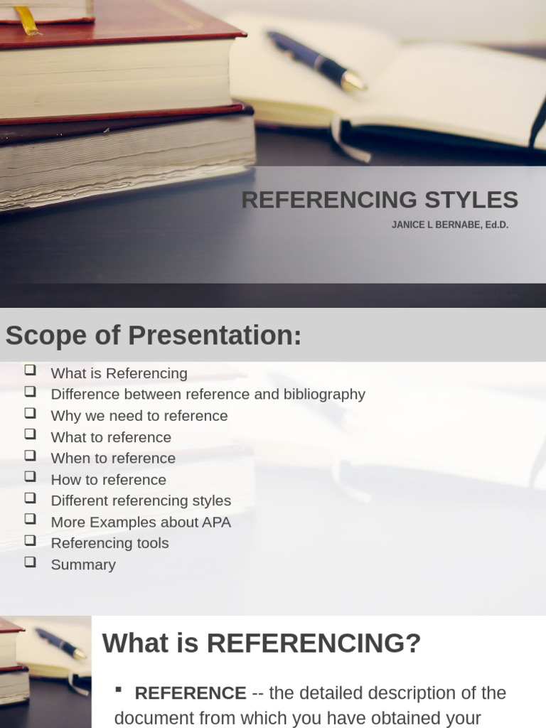 REFERENCING | PDF | Apa Style | Bibliography
