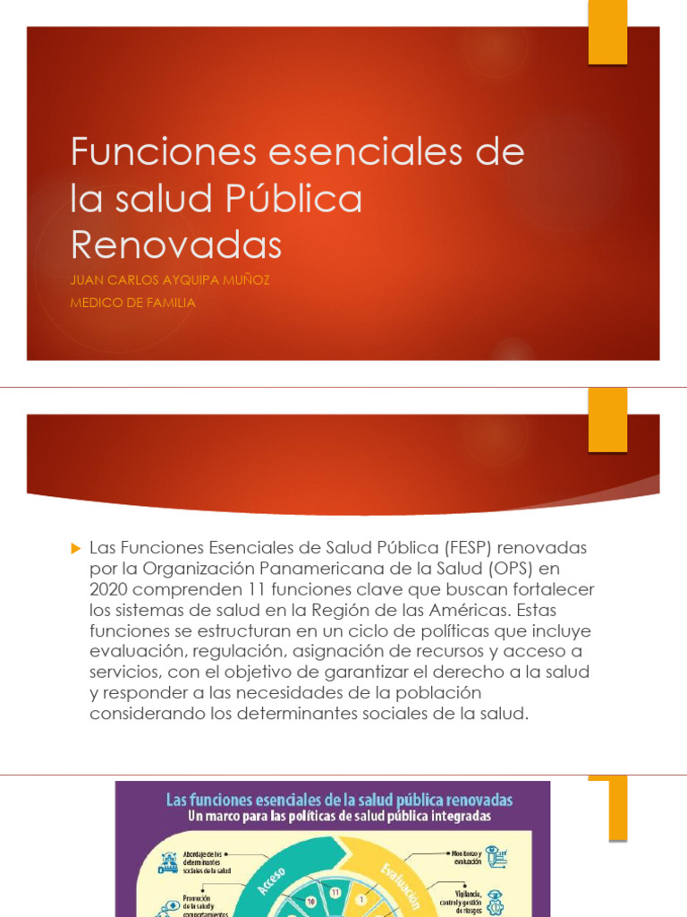 Funciones Esenciales de La Salud Pública Renovadas | PDF | Salud pública | Las enfermedades no ...