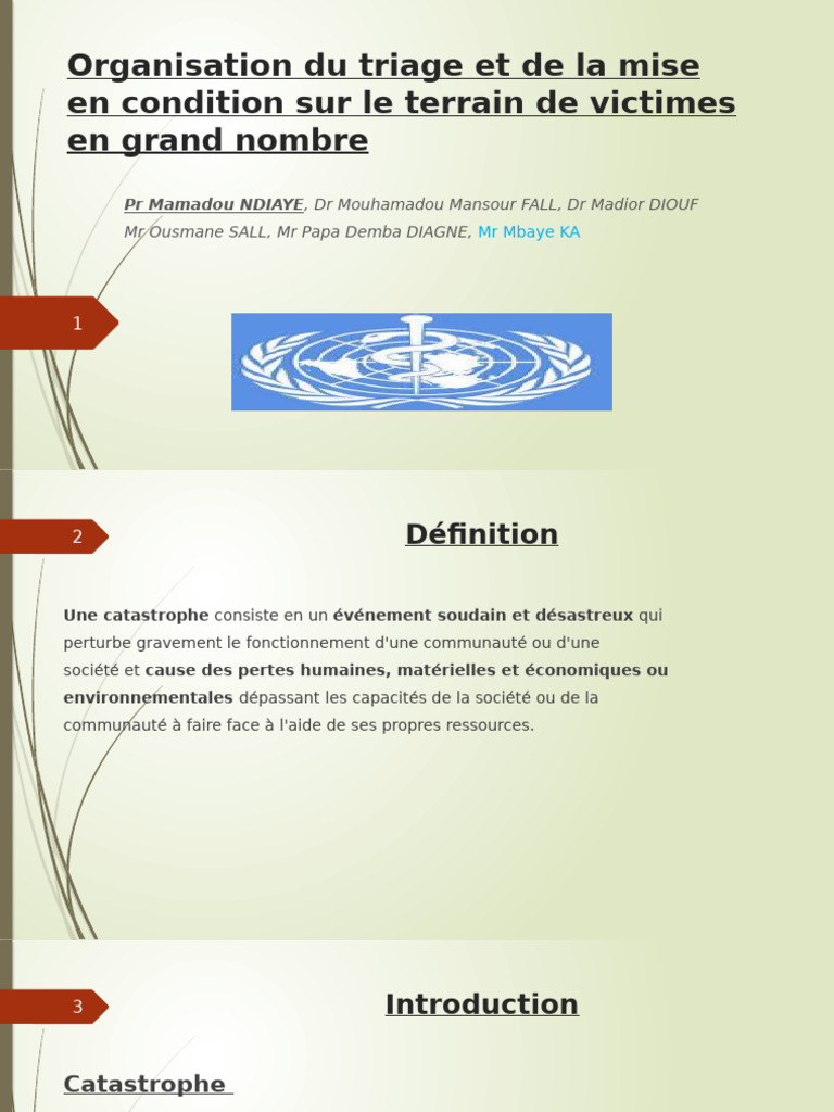 Organisation des secours en cas de catastrophe | PDF | Catastrophes ...