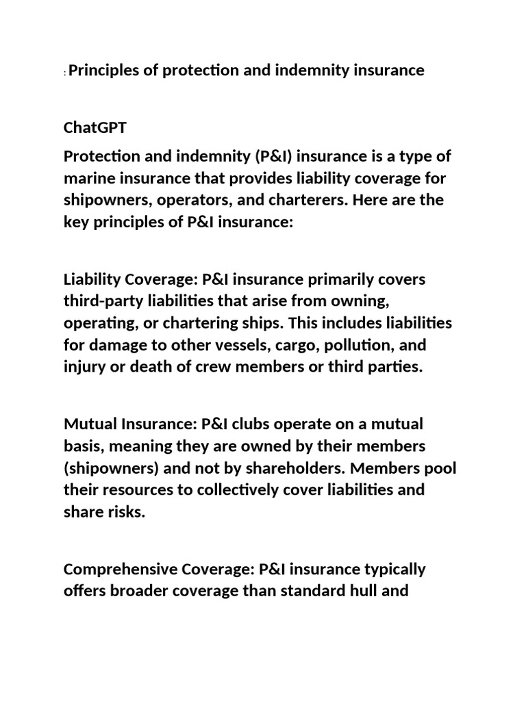Understanding General Average in P&I Insurance | PDF | Insurance | Tort