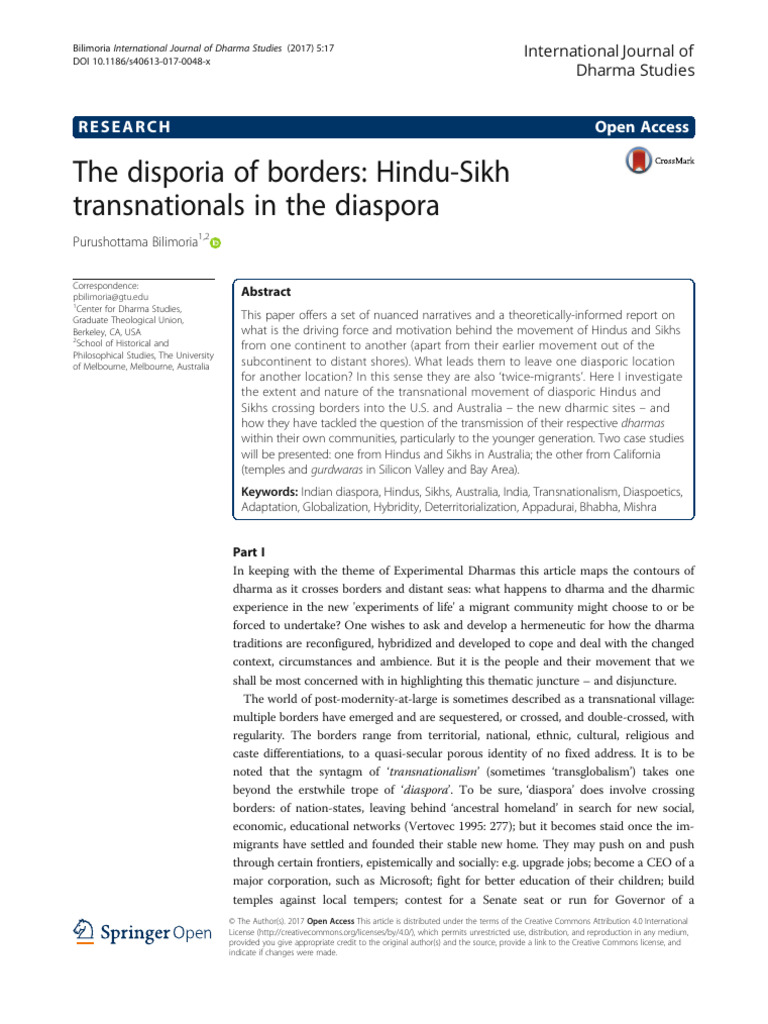 Hindu-Sikh Transnational Migration Insights | PDF | Temple | Australia