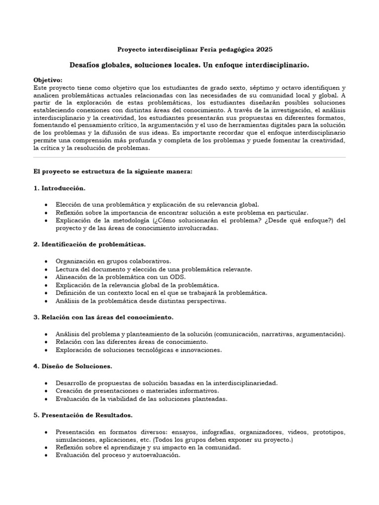 Proyecto Interdisciplinar | PDF | Sustentabilidad | Contaminación