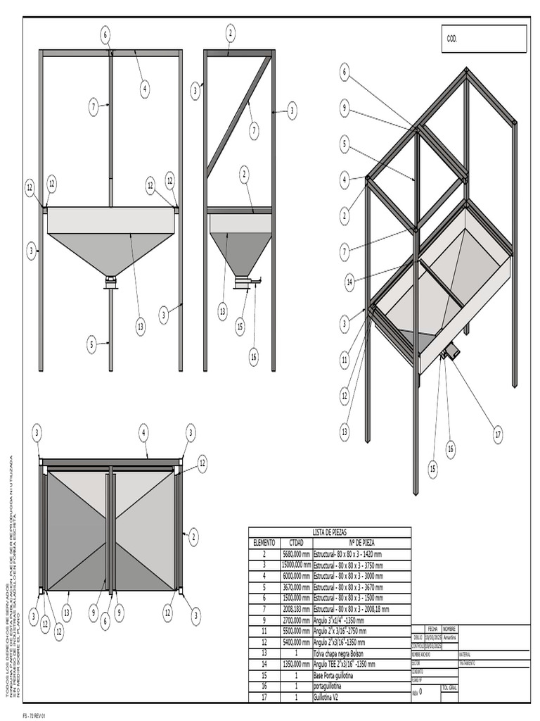Conjunto Tolva Estructura | PDF
