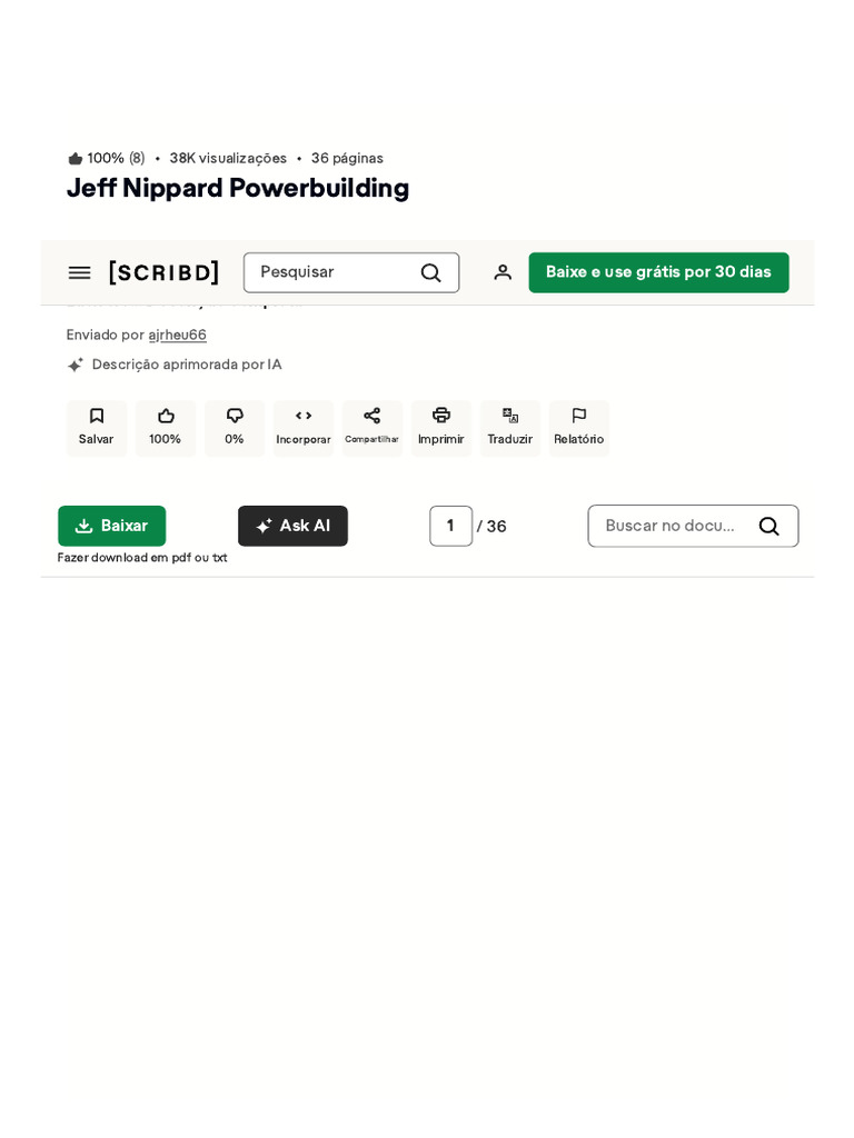 Jeff Nippard's 4-Week Powerbuilding Plan | PDF | Human Body Weight ...