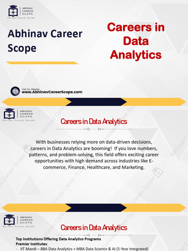 Careers in Data Analytics - Abhinav Career Scope | PDF | Analytics | Data Analysis